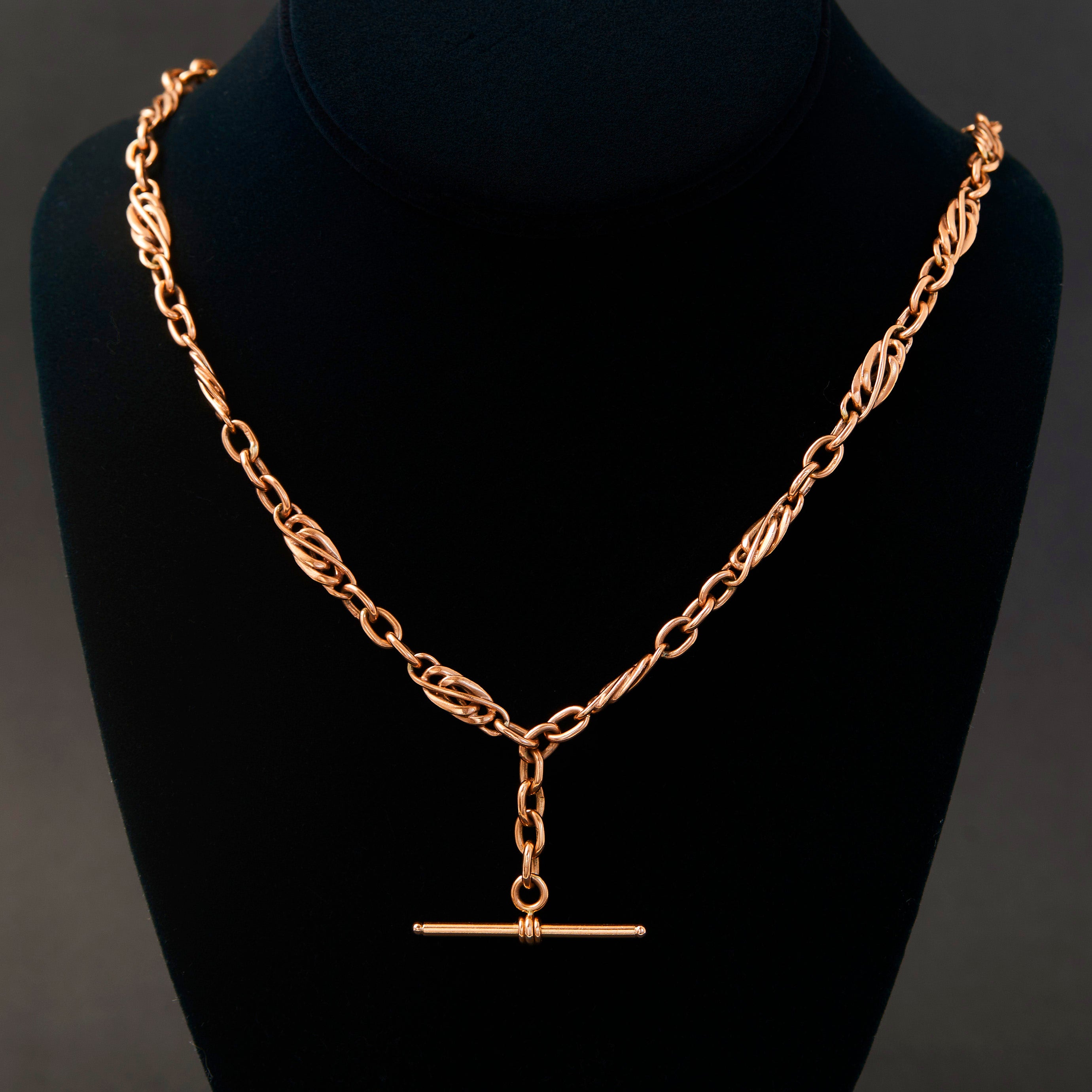 Vintage Fancy Link Rose Gold Fob Chain – frenchjewelbox