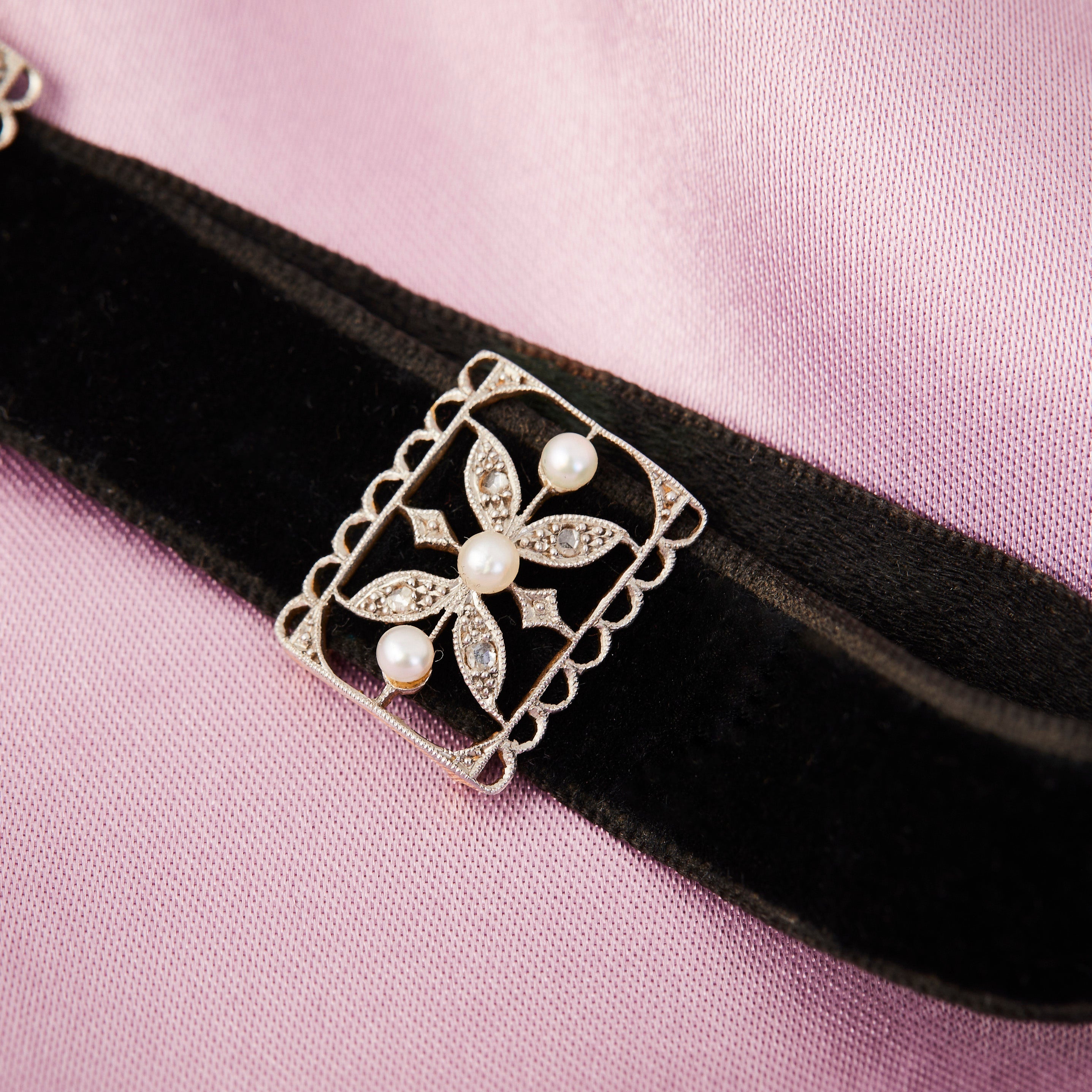 Belle Epoque Pearl & Diamond Choker – frenchjewelbox
